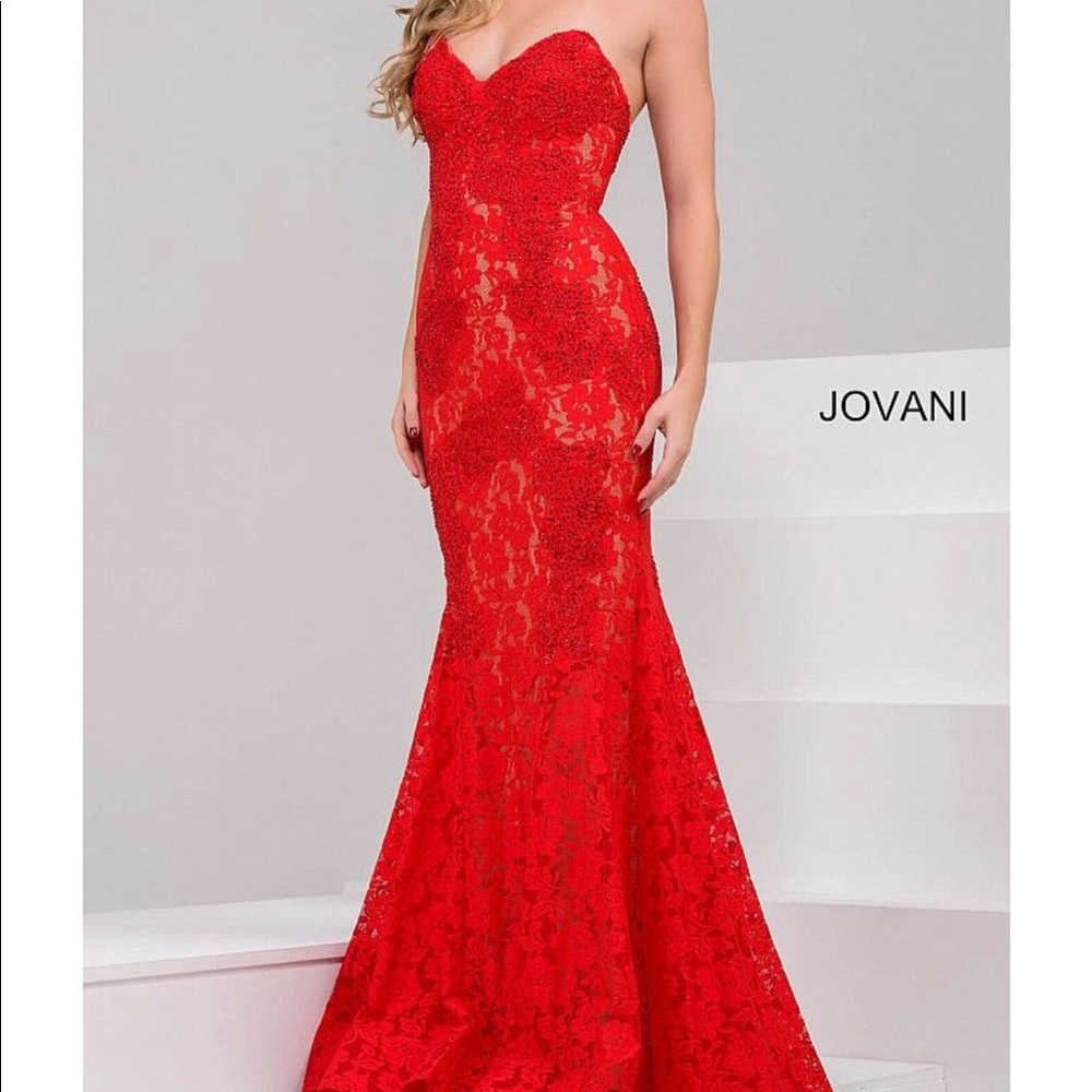 Red Jovani Ball Gown/ Prom Dress - Gem